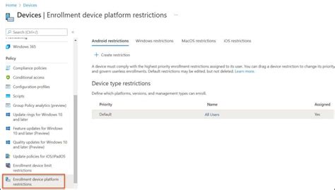How To Configure Intune Device Enrollment Restrictions