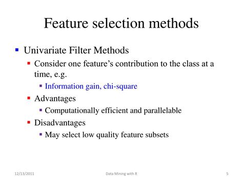 ppt feature selection in classification and r packages powerpoint