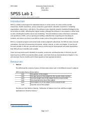 Introduction To SPSS Data And Graphs Learn Basic Commands And Course Hero