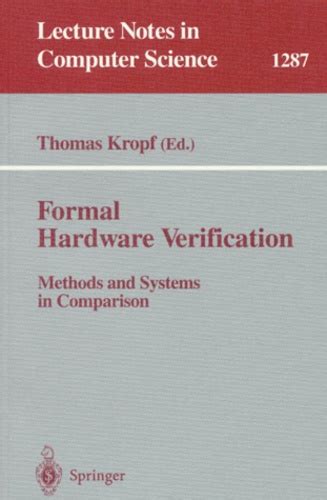 formal hardware verification methods and de thomas kropf livre