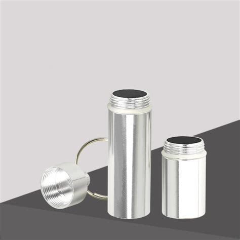 Badu Bg Алуминиева кутия за хапчета Капсула Ключодържател Оцеляване на открито Водоустойчив