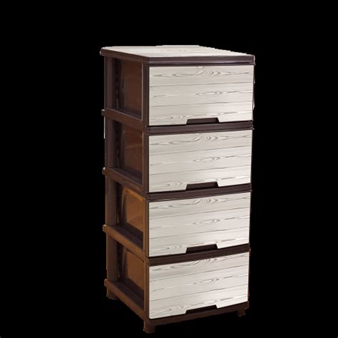 Пластиковый комод Алеана "Wood" на 4 секции (коричневый) – фото, отзывы ...