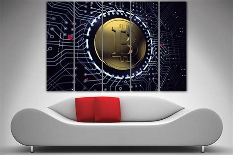 Bitcoin Print Bitcoin Canvas Finance Art Cryptocurrency Etsy