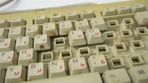 Old Retro Computer Keyboard With Dirty B Stock Video Pond