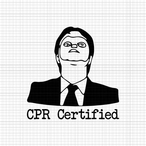 Cpr Certified Svg Cpr Certified Png Cpr Certified Dwight Cpr Certified Dwight Dummy Mask Svg