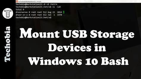 Mounting Usb Flash Storage Devices Inside Windows Inbuilt Linux Bash