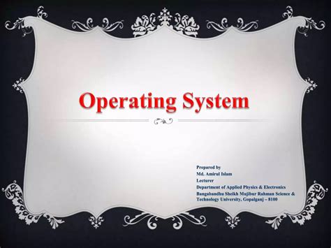 Operating System Pptx