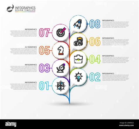 Infographic Design Template Creative Concept With 8 Steps Can Be Used