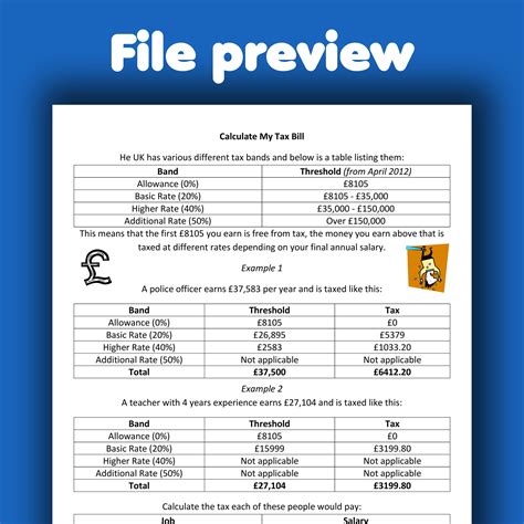 Calculate My Tax Bill Andy Lutwyche