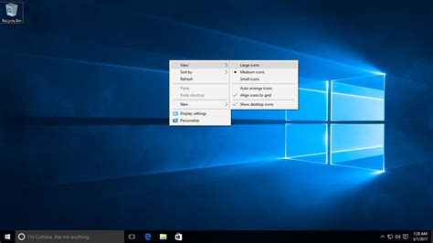 Windows 10 Tutorial Change The Size Of Desktop Icons WindowsChimp