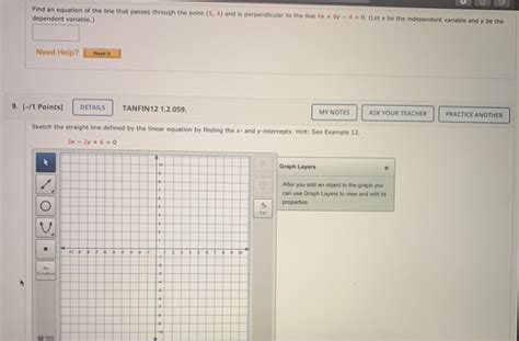 Solved Find An Equation Of The Line That Passes Through The