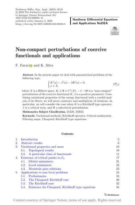 Non Compact Perturbations Of Coercive Functionals And Applications