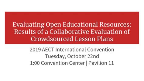 Evaluating Open Educational Resources: Results of a Collaborative Evaluation of Crowdsourced ...