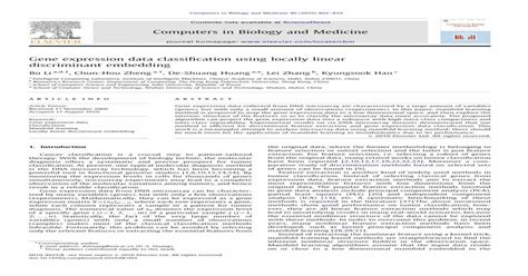 gene expression data classification using locally linear discriminant