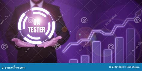 Text Caption Presenting Qa Tester Word For Quality Assurance Of An On Going Project Before