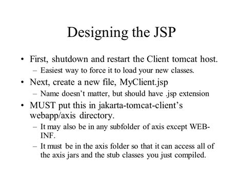 Setting Up First Install Tomcat And Axis As Described Elsewhere Then