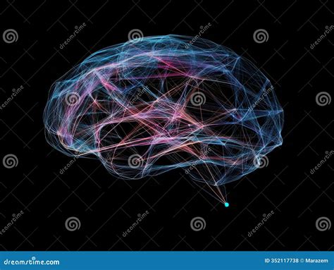 Glowing Human Brain Neural Network Stock Illustration Illustration Of Data Think 352117738