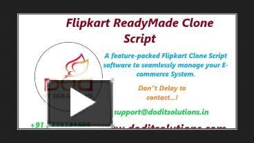 PPT Readymade Flipkart Clone Script DOD IT Solutions PowerPoint Presentation Free To