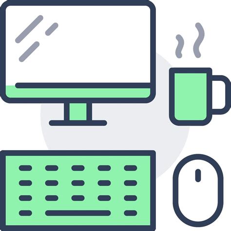 Computer Keyboard Mouse Mug And Cup Icon 51651298 Vector Art At Vecteezy