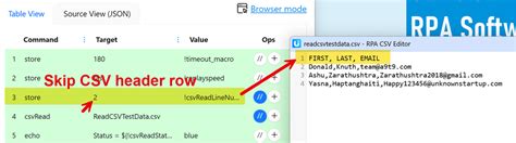 How To Skip The Csv Header Row Howto Uivision Ai And Ocr Community