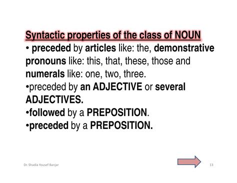 Syntactic Categories By Dr Shadia Yousef Banjar Ppt [compatibility Mode] Pdf