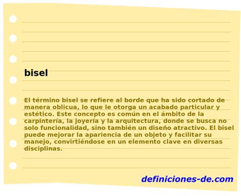Significado De Bisel
