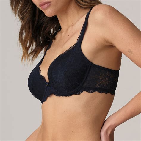 Manyla Velvet Blue Padded Heart Shape Bra Marie Jo Sheen Uncovered Sheen Uncovered