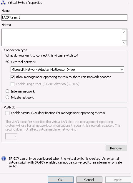Hyper V Nic Teaming Lacp Virtualization Spiceworks Community