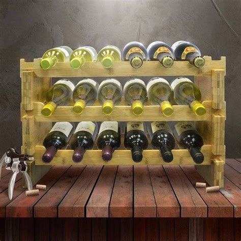 Sorbus 3 Tier Stacking Wine Bottle Rack Matthews Auctioneers