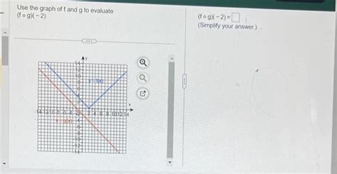 solved use the graph of f and g to evaluate f∘g −2