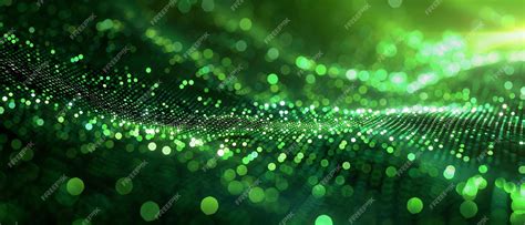 Green Digital Binary Data On Computer Screen Background Premium Ai Generated Image