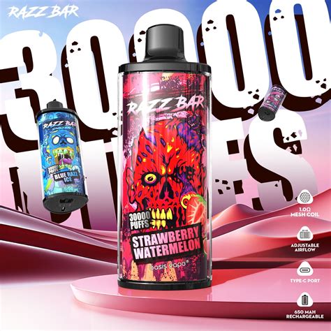 Razzbar 30000 Puffs Vaper Desechable Potente Y Duradero Aivono