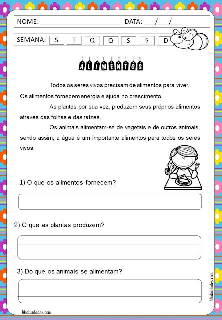 Alimentos 2º Ano3º Ano