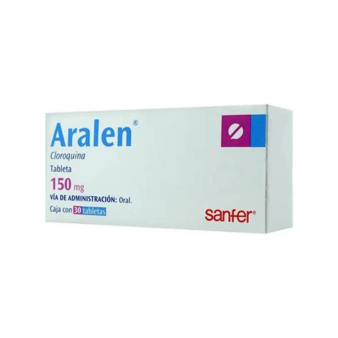 Aralen Cloroquina Fosfato 150 Mg 30 Tabletas