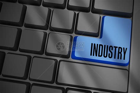 带有蓝键的黑色键盘上的工业高清图片下载 正版图片322160412 摄图网