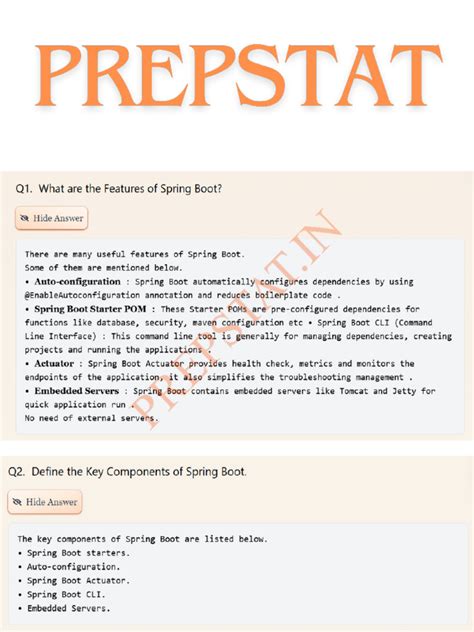 Spring Boot Interview Questions Guide Pdf