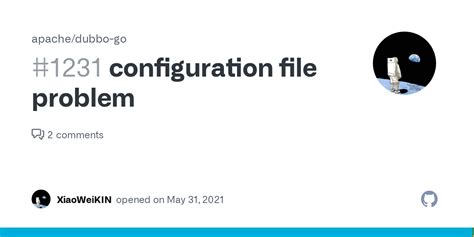 configuration file problem · issue 1231 · apache dubbo go · github
