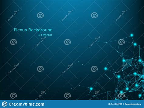Big Data Visualization Fractal Element With Lines And Dots Array Big Data Connection Complex