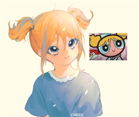 Bubbles Powerpuff Girls Drawn By Knaiifu Danbooru