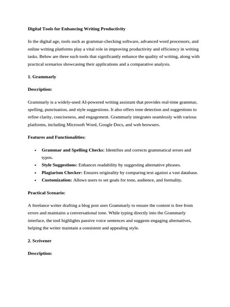 writing tools for enhanced productivity pdf computing human