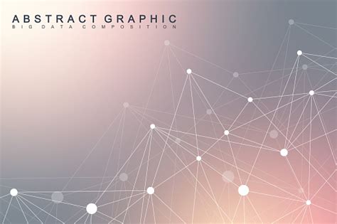 기하학적 과학적 배경 분자 그리고 커뮤니케이션입니다 큰 화합물과 복잡 한 데이터입니다 관점 그래픽 배경 막입니다 디지털 데이터 시각화입니다 최소한의 혼란 디자인 벡터