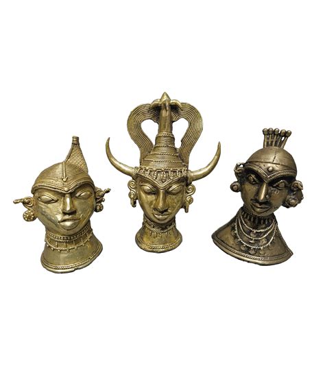 Tabletop Brass Bronze Tribe Head Design Home Office Restaurant Decor D