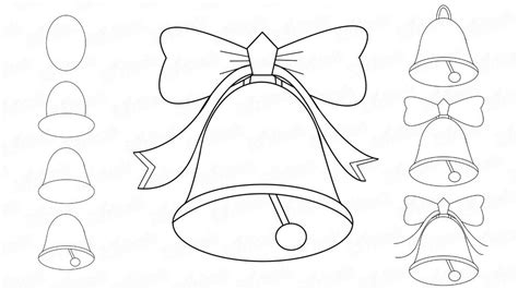 Как нарисовать колокольчик поэтапно для детей