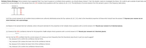 Solved Multiple Choice Strategy Some Babes Have Chegg Com