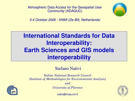 Ppt International Standards For Data Interoperability Earth Sciences