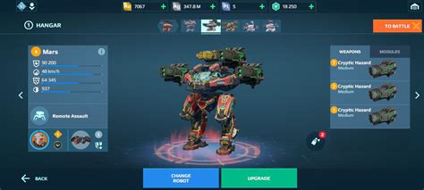 I just got my first mars! What weapons and modules should I use? : r/walkingwarrobots