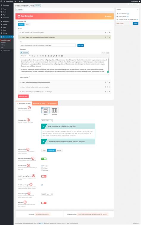 Accordion Settings Shapedplugin Docs