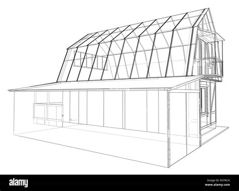 House Sketch Vector Rendering Of 3d Stock Vector Image And Art Alamy