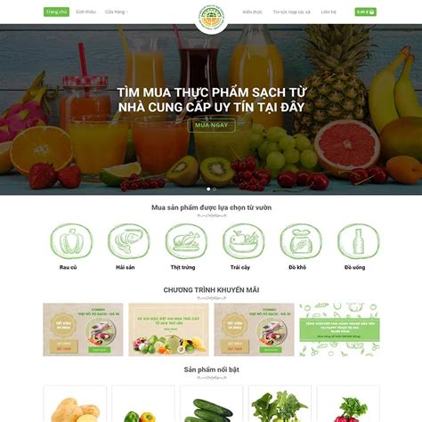Source Code Mẫu Website Nông Sản 03 Chuẩn đẹp 2025 Themevip Source