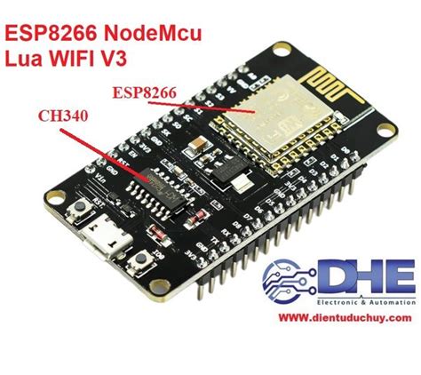 NodeMcu Lua WIFI ESP8266 V3 CH340 LINH KIỆN ĐIỆN TỬ ĐỨC HUY 29A BÙI XUÂN PHÁI